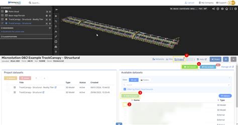 adding uploading a spatial dataset to a point cloud project pointerra