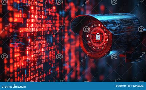 Digital Cctv Camera With Security Features And Data Protection Stock