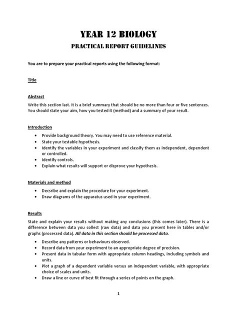 Practical Report Format Pdf Data Experiment