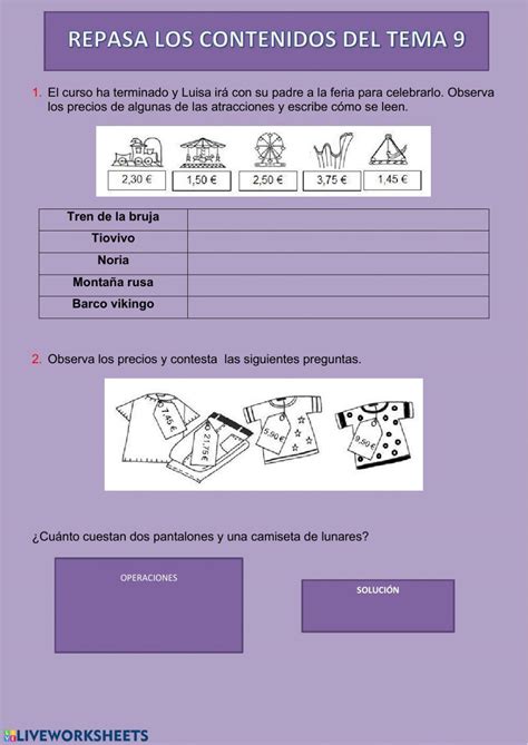 Repaso Interactive Activity Live Worksheets