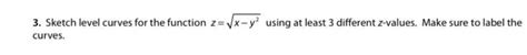 solved 3 sketch level curves for the function z x y using