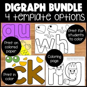 Digraph Letter Crafts Sh Ch Th Ck Ng Qu Wh Ph Kn Consonant Digraphs