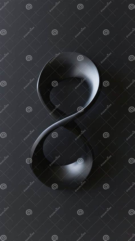 Elegant Abstract Infinity Loop Sculpture On Dark Background Stock Image Image Of Loop Elegant