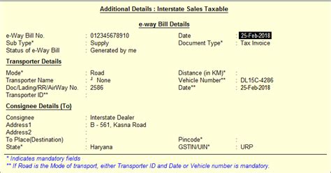How To Generate E Way Bill Through Tally ERP9 Release 6 4 Tally