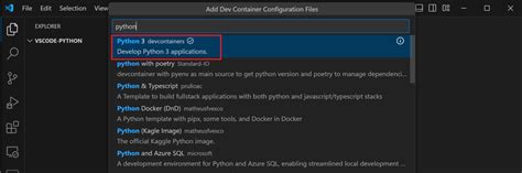 Vs Codeのdevcontainerでdockerfileを使わずにpythonの開発環境を簡単に構築する 大阪でホームページ制作なら