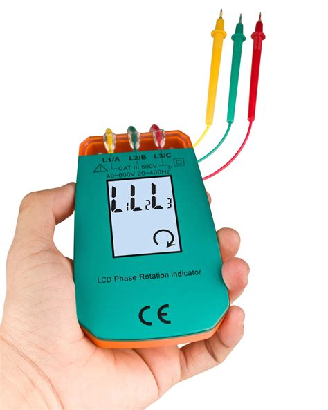 New LCD Phase Rotation Indicator Vc A Voltage AC Voltage Rotary Phase Sequence Tester Vc A