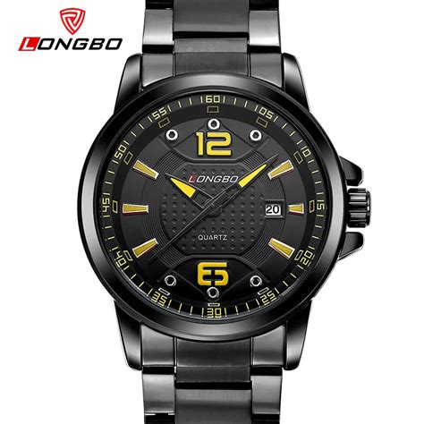 LONGBO Luxury Full Stell Brand Watches Sports Men Water Resistant ...