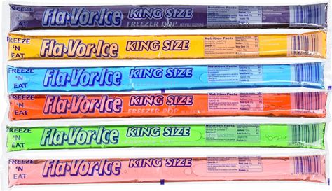 Fla Vor Ice Freeze Pops 6 Assorted Flavors 45 X 5 5 Oz