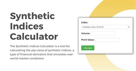 Synthetic Indices Calculator Forexbee