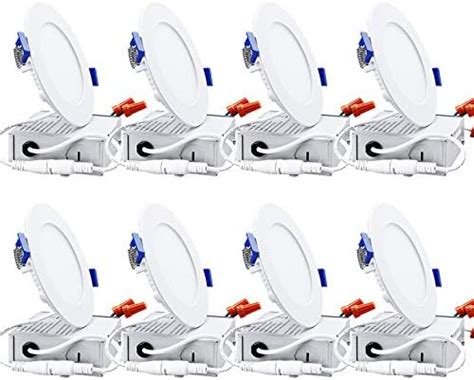 Torchstar Basic Series Pack W Inch Led Recessed Lighting With Junction Box K Warm