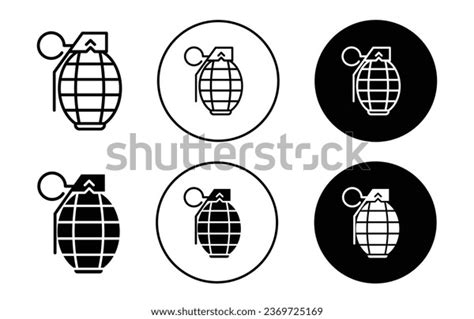 Fragmentation Grenade Icon Set Vector Symbol Stock Vector Royalty Free 2369725169 Shutterstock