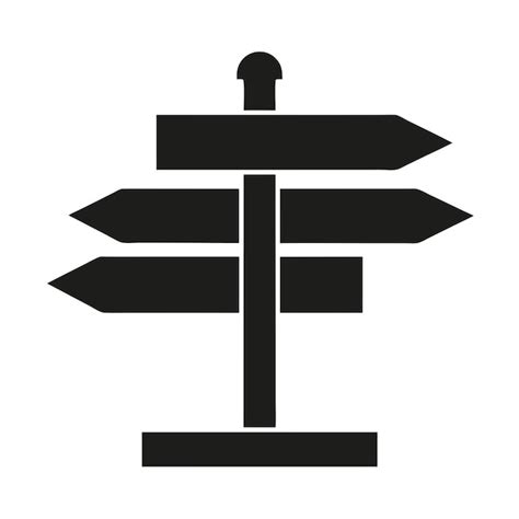 Premium Vector Double Sided Road Signboard Arrow Directional Signage Vector Illustration