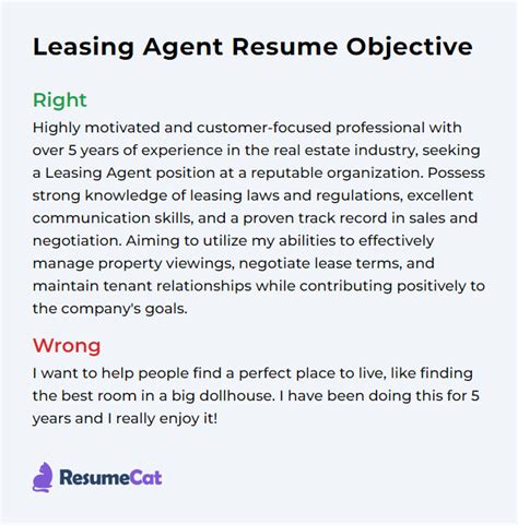 Top 18 Leasing Agent Resume Objective Examples Resumecat