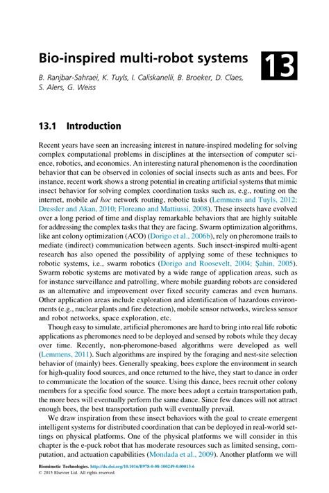 pdf bio inspired multi robot systems