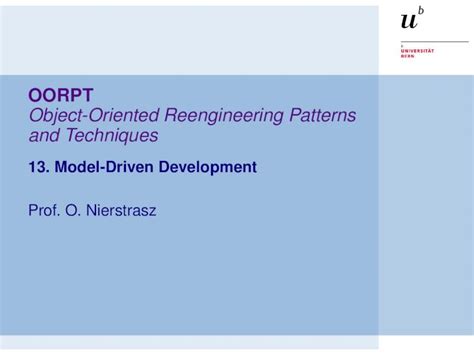 Ppt Oorpt Object Oriented Reengineering Patterns And Techniques