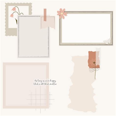 Premium Vector Vector Set Of Cozy Aesthetic Notepaper Notepad Memo Pad And Scrapbooking Elements