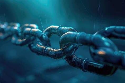 Digital Chain Link Link Protection Chain Of Network Connections Background Blockchain And
