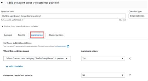 Create An Evaluation Form In Amazon Connect Amazon Connect