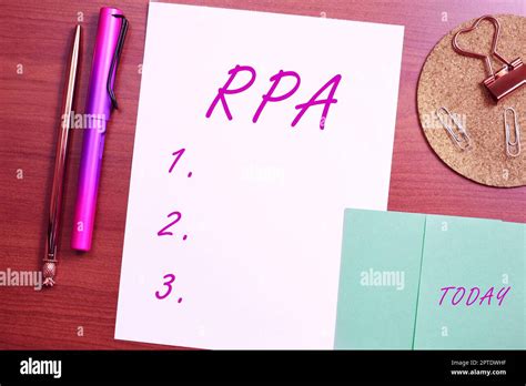 Hand Writing Sign Rpa Business Overview Robotic Process Automation