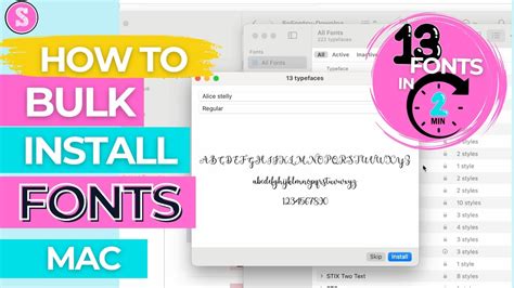 How To Install Multiple Fonts At Once On Mac Youtube