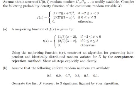 assume that a source of u 0 1 random numbers u1 u2