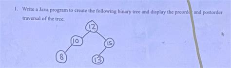 Solved Write A Java Program To Create The Following Chegg
