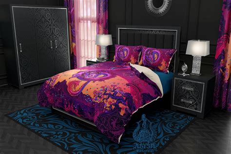 Synthwave Music Bed Cover Duvet Or Comforter Vaporwave Bedding Set