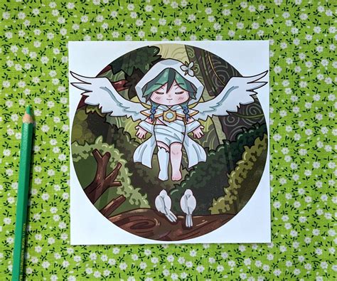 Genshin Chibi Archons Genshin Art Prints Genshin Chibi Venti Art Print Zhongli Art Print Raiden