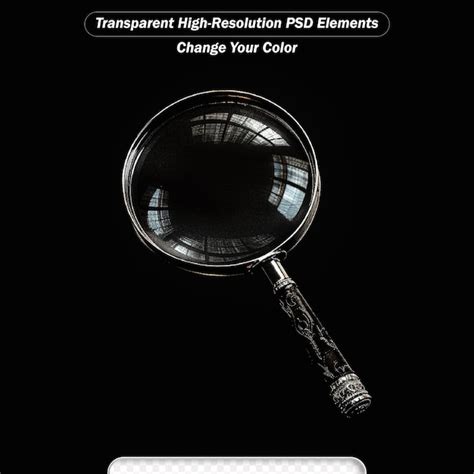 Premium Psd Magnifying Glass On Black Background Premium Psd Magnifying Glass On Black Background