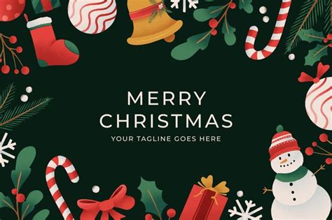 손으로 그린 크리스마스 배경 무료 벡터