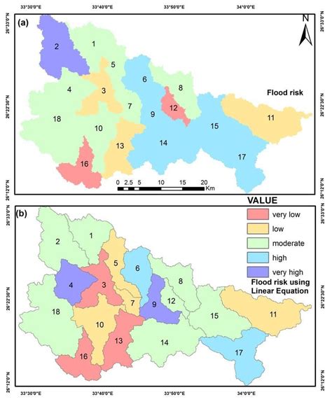 Flood Potential Maps A Flood Potential Map Based On Integrated Thematic Download Scientific