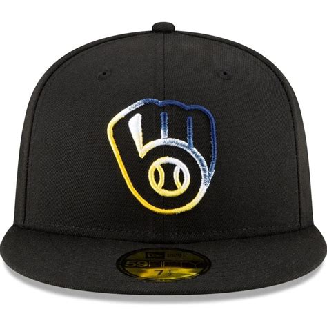 New Era Milwaukee Brewers Gradient Feel Black 59fifty Fitted Hat