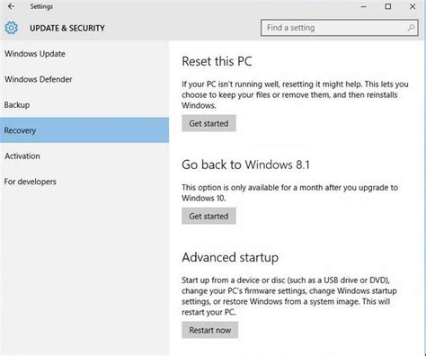 Windows 10 Rollback To Windows 8 1 Is ‘missing Borns Tech And Windows World