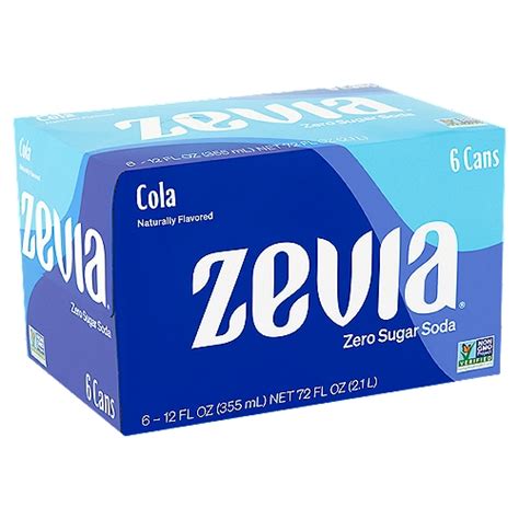 Zevia Cola Zero Sugar Soda 355 Ml 6 Count Fairway