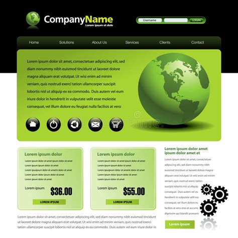 Web Design Element Template Frame Vector Stock Vector Illustration Of Login Curve