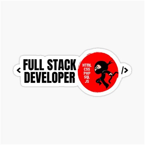 Full Stack Developer Programmer Sticker By Playloud Redbubble