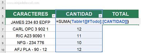 Plantilla Para Contar Caracteres En Excel Ninja Del Excel