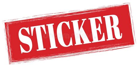 Sticker Text Written On Red Stamp Sign Stock Image Image Of Banner Text 263405159