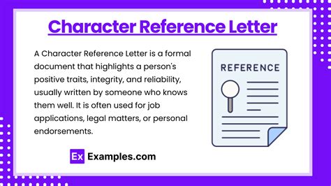 Character Reference Letter Template Word Free Download