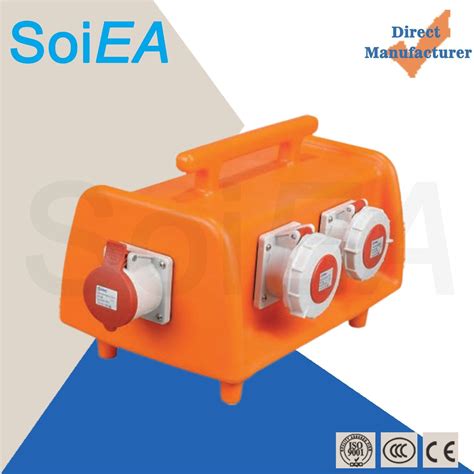 Cable With Cee Distribution Box With Cee Panel Sockets 16a 32a 3p 4p High Quality Enclosure