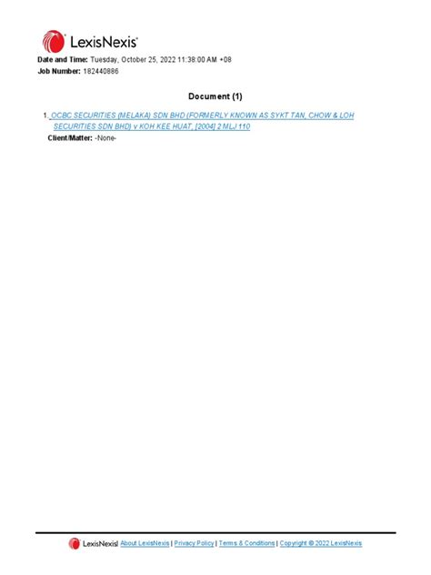 Ocbc Loc Case Pdf Burden Of Proof Law Indemnity