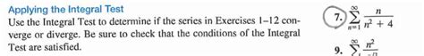 Solved Applying The Integral Test Use The Integral Test To Chegg