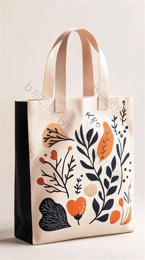 秋日花卉手提袋设计图图片 包图网企业站