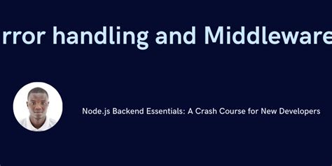 error handling and middlewares dev community