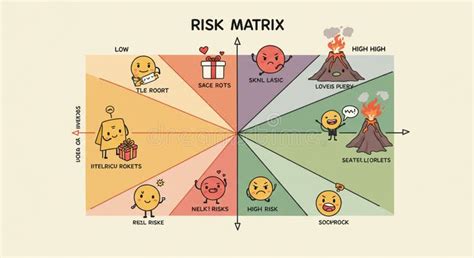 A Whimsical Risk Matrix Is Divided Into Four Color Coded Quadrants