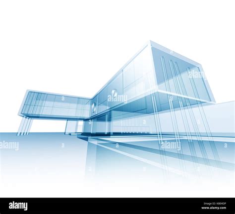 modern concept building design and 3d rendering model my own stock