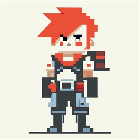 Premium Vector Video Game Character Sprite Idle Vector Illustration