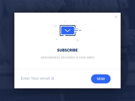 Subscribe To Newsletter Modal Freebie Download Sketch Resource Sketch Repo