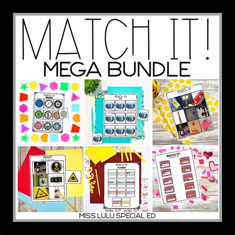 Match It Independent Matching Work Tasks Mega Bundle Miss Lulu