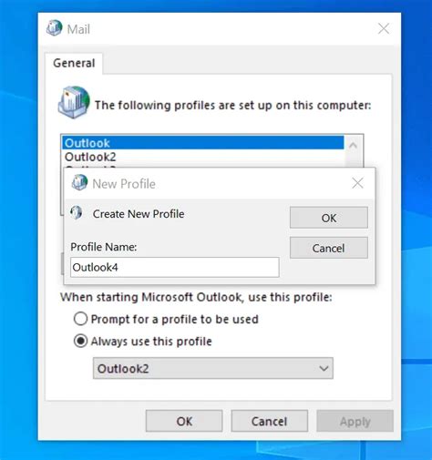 How To Create A New Outlook Profile 3 Methods Itechguides